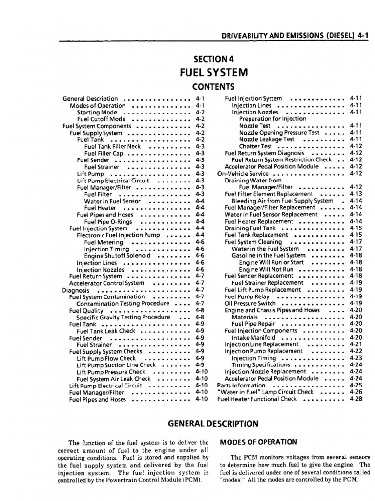 1994 D-E Section 4-Fuel Systems | PDF | Throttle | Fuel Injection