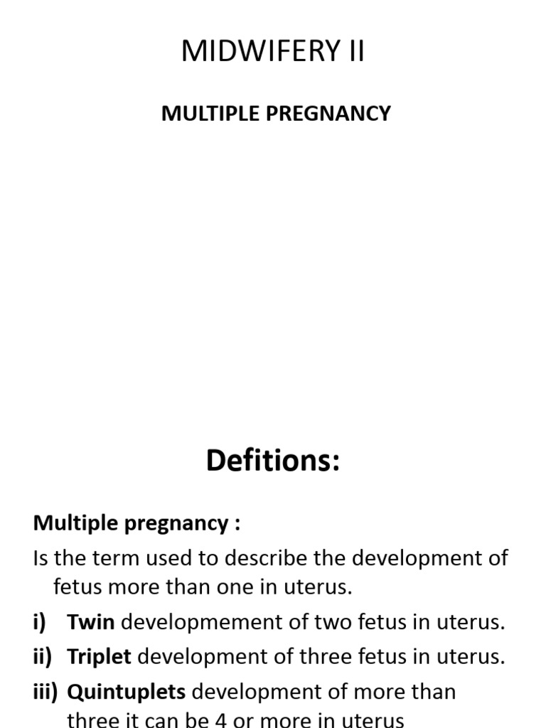 16 Multiple Pregnancy355 | PDF | Childbirth | Twin