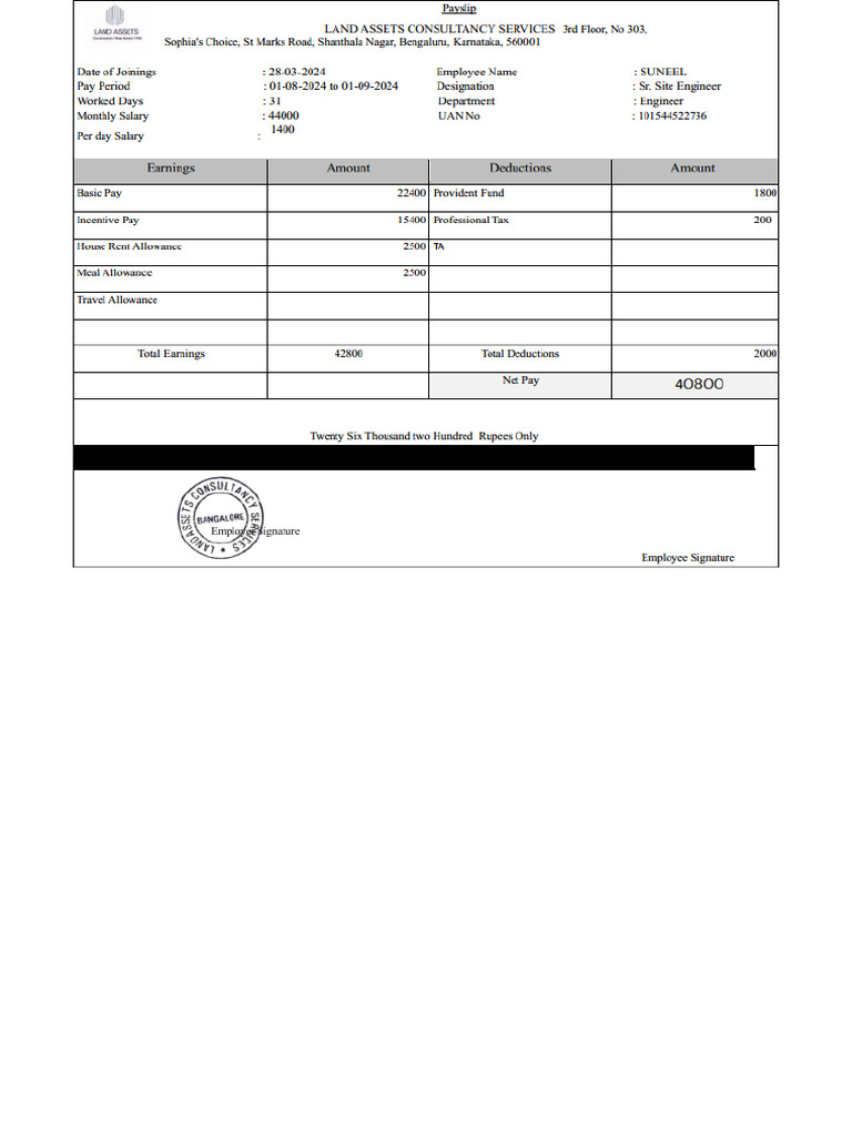 August Payslip | PDF