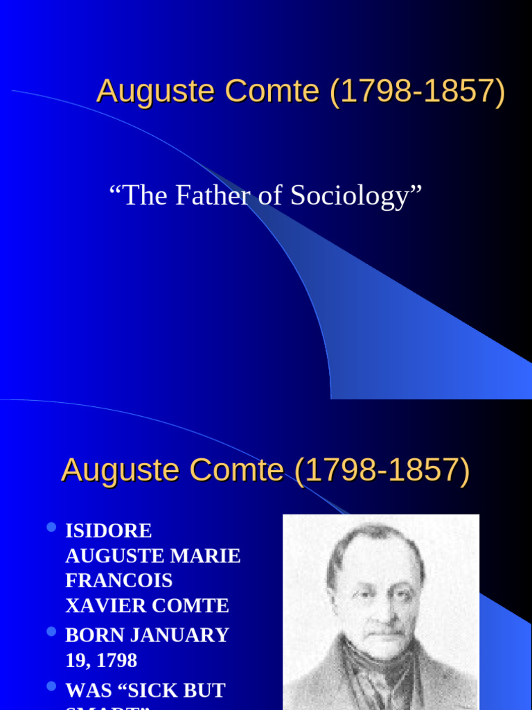 August Comte | PDF | Science | Liberal Arts Education