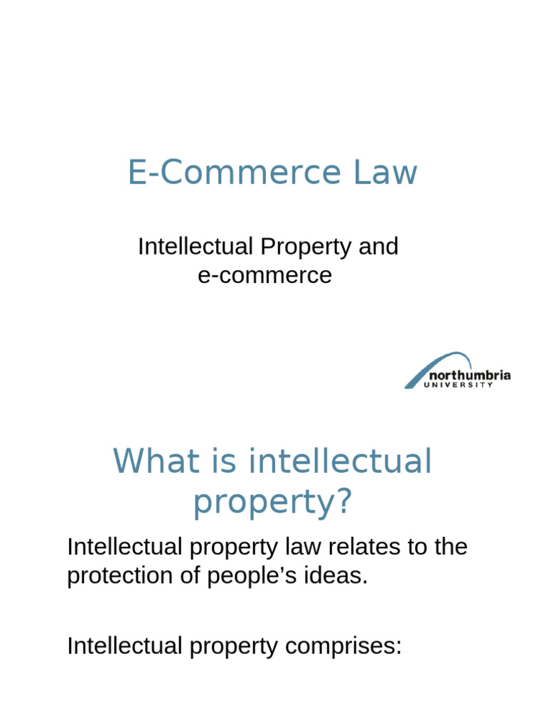 Intellectual Property and E-Commerce | PDF | Trademark | Intellectual ...