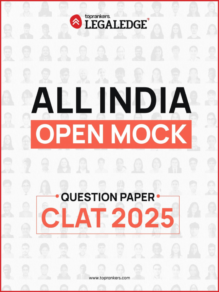 Mock CLAT 31 Question Paper - Digital Copy5593030 | PDF | Literacy