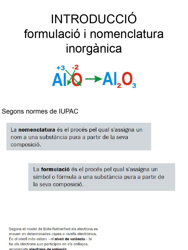 Apunts de Formulació Inorgància | PDF