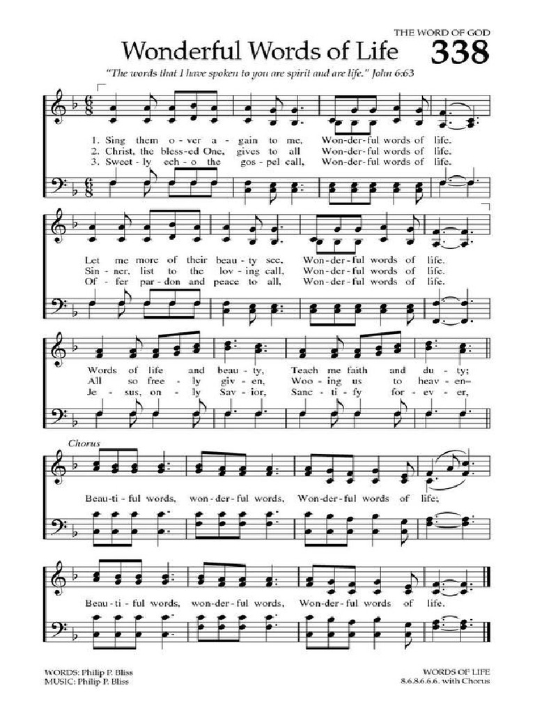 Wonderful Words of Life - Score | PDF