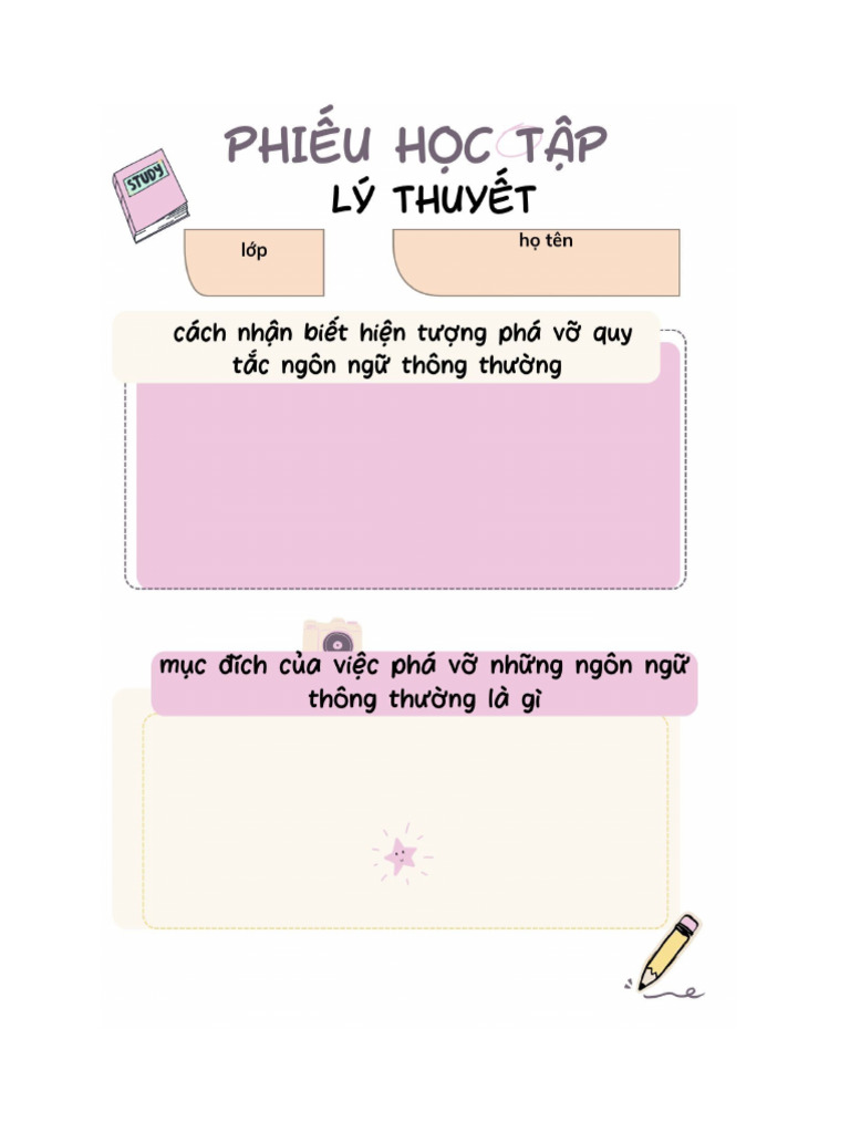 Phiếu học tập THTV | PDF