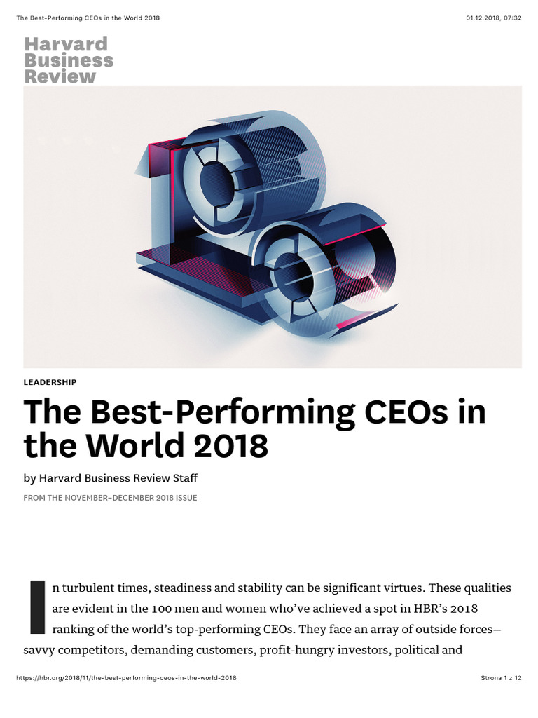 Top-Performing CEOs of 2018 | PDF | Jamie Dimon | Companies