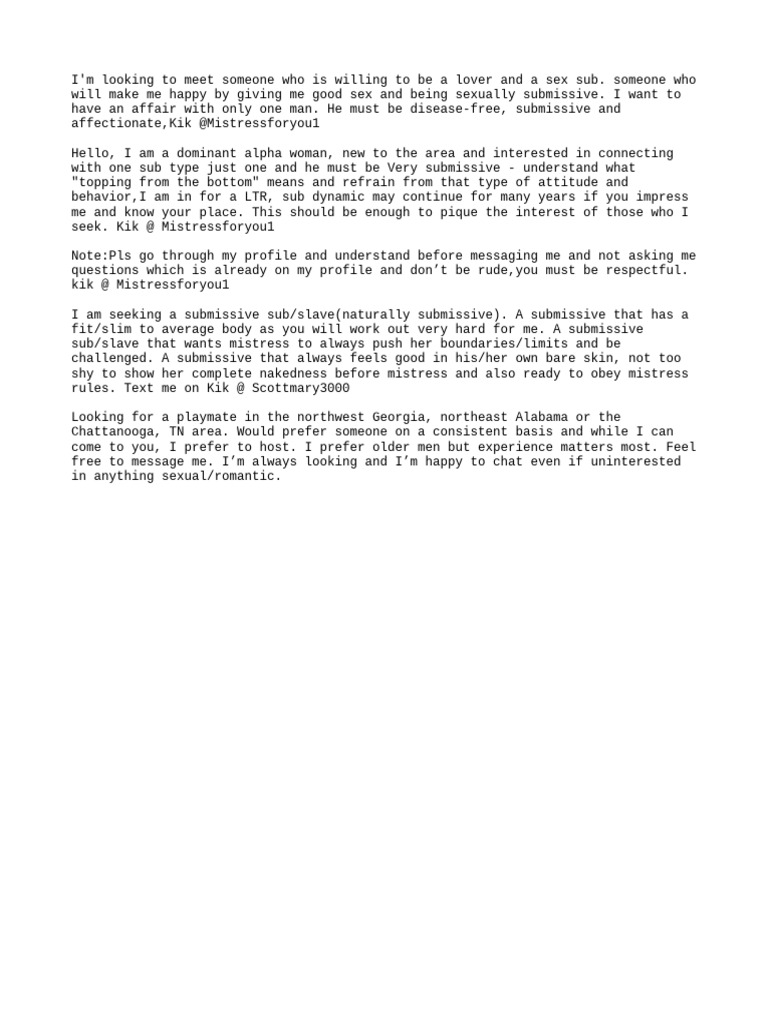 Seeking Submissive Partner for LTR | PDF