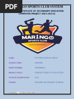 KCSE 2022 - Nekta Management System | PDF | Microsoft Access | Databases