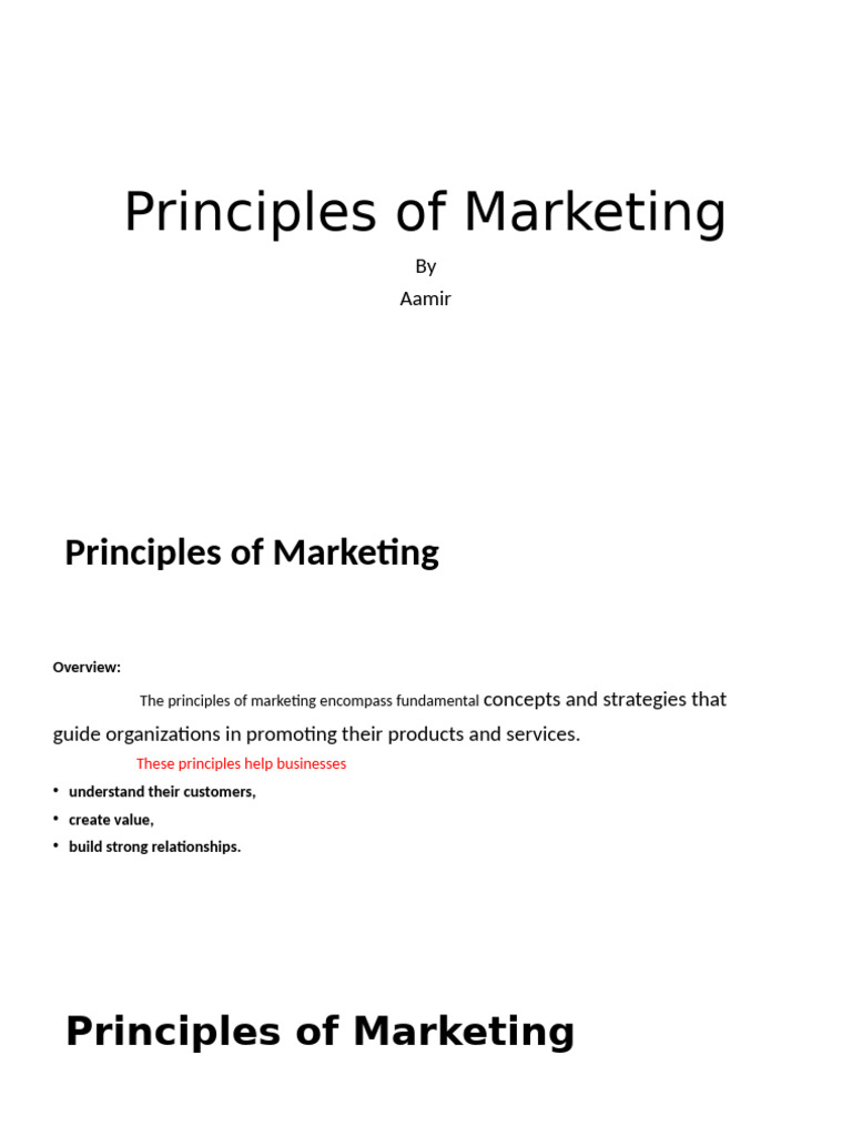 Principles of Marketing | PDF | Marketing | Marketing Strategy