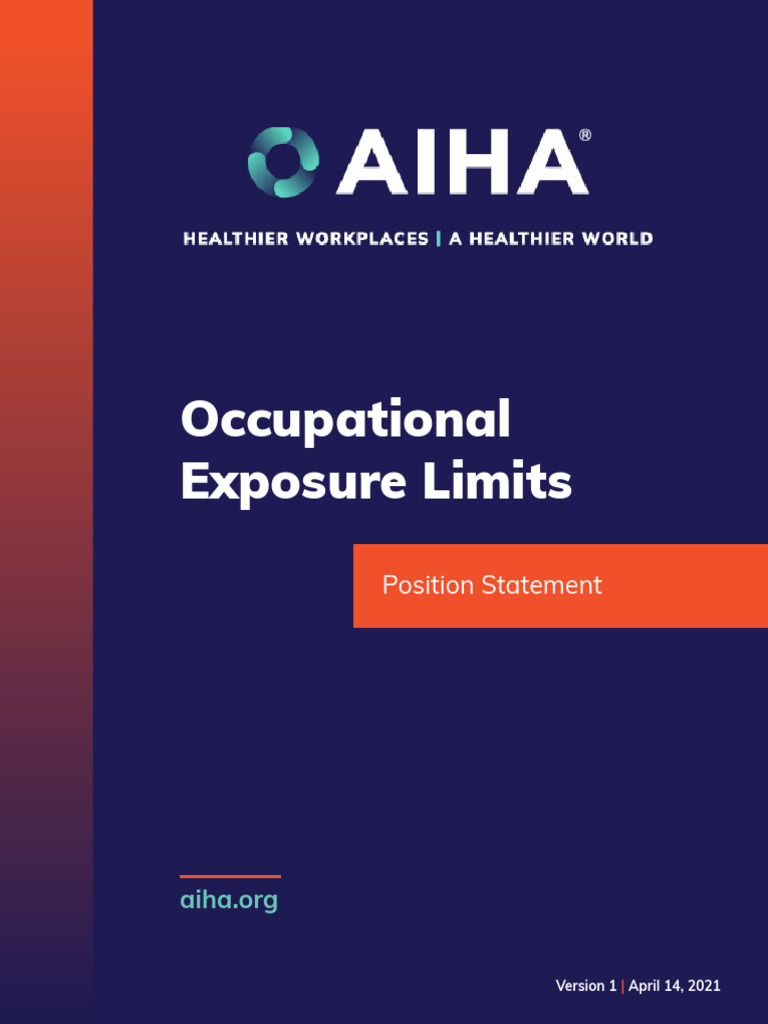 Occupational Exposure Limits Position Statement | PDF | Occupational ...