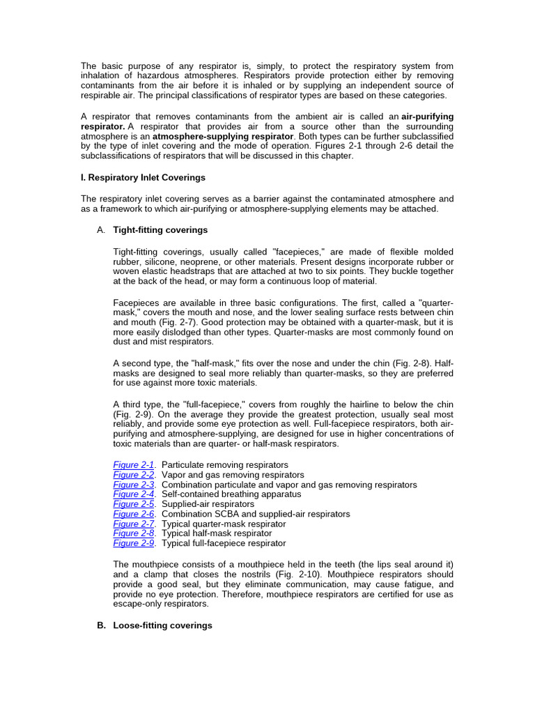 Osha Respiratory Protection Guide | PDF | Adsorption | Filtration