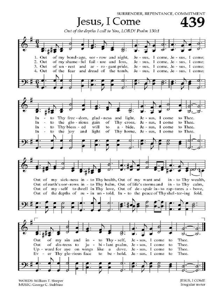 Jesus, I Come - Score | PDF
