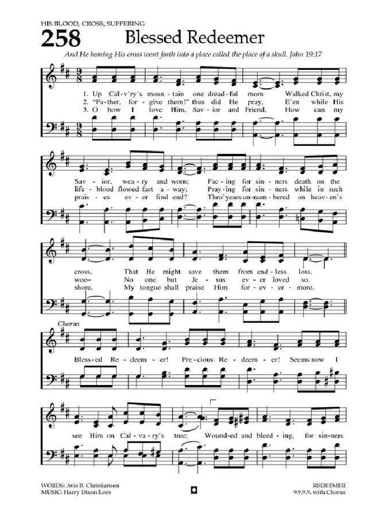 Blessed Redeemer - Score | PDF