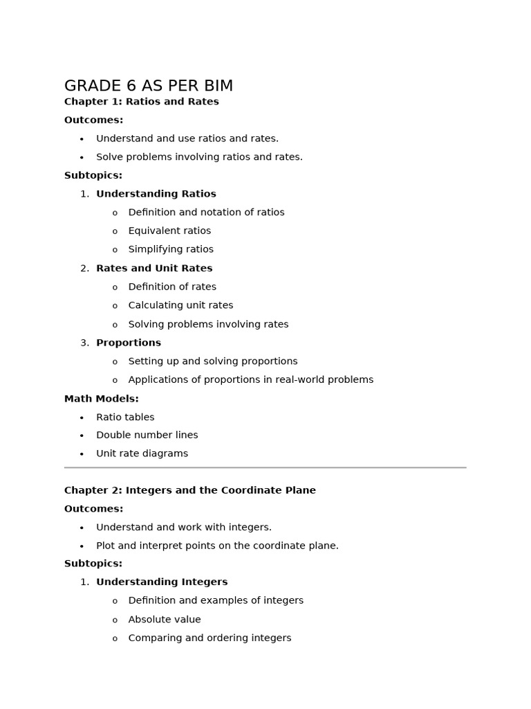 Grade 6 Layput As Per BIM | PDF | Area | Equations