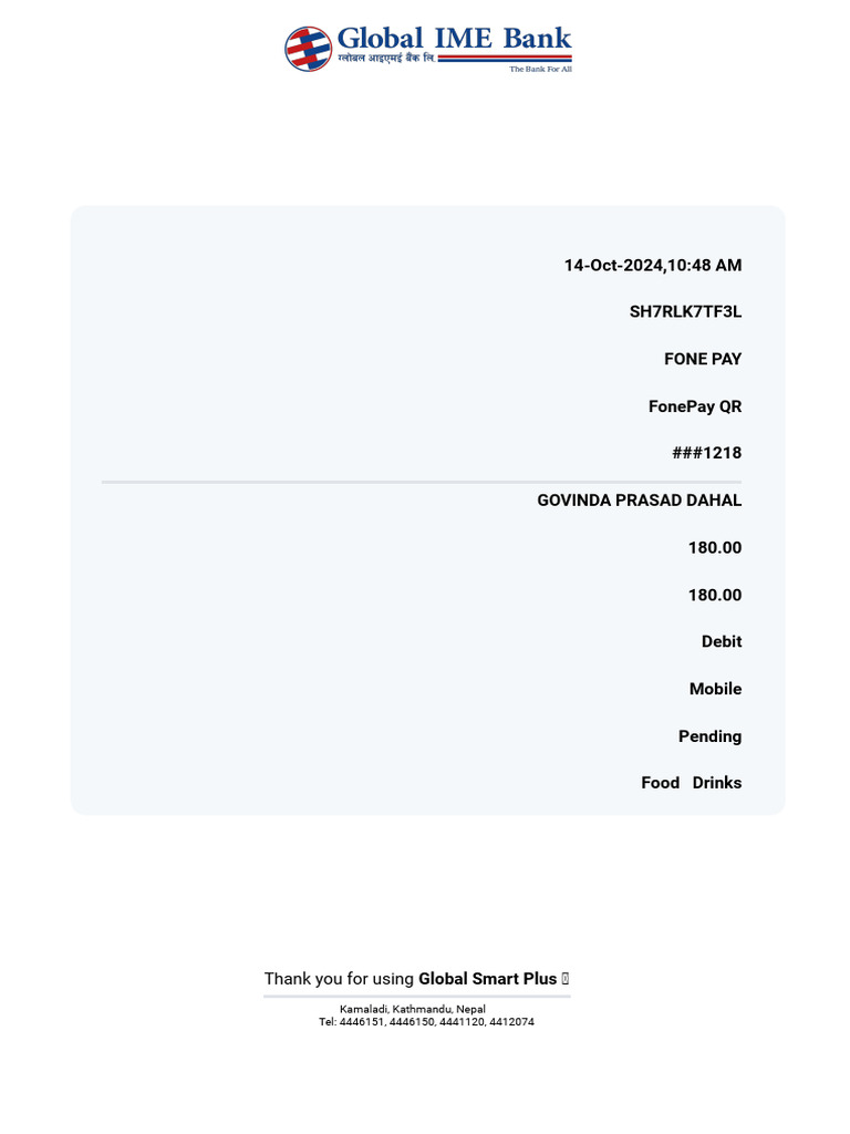 FonePay QR Payment Receipt 2024 | PDF