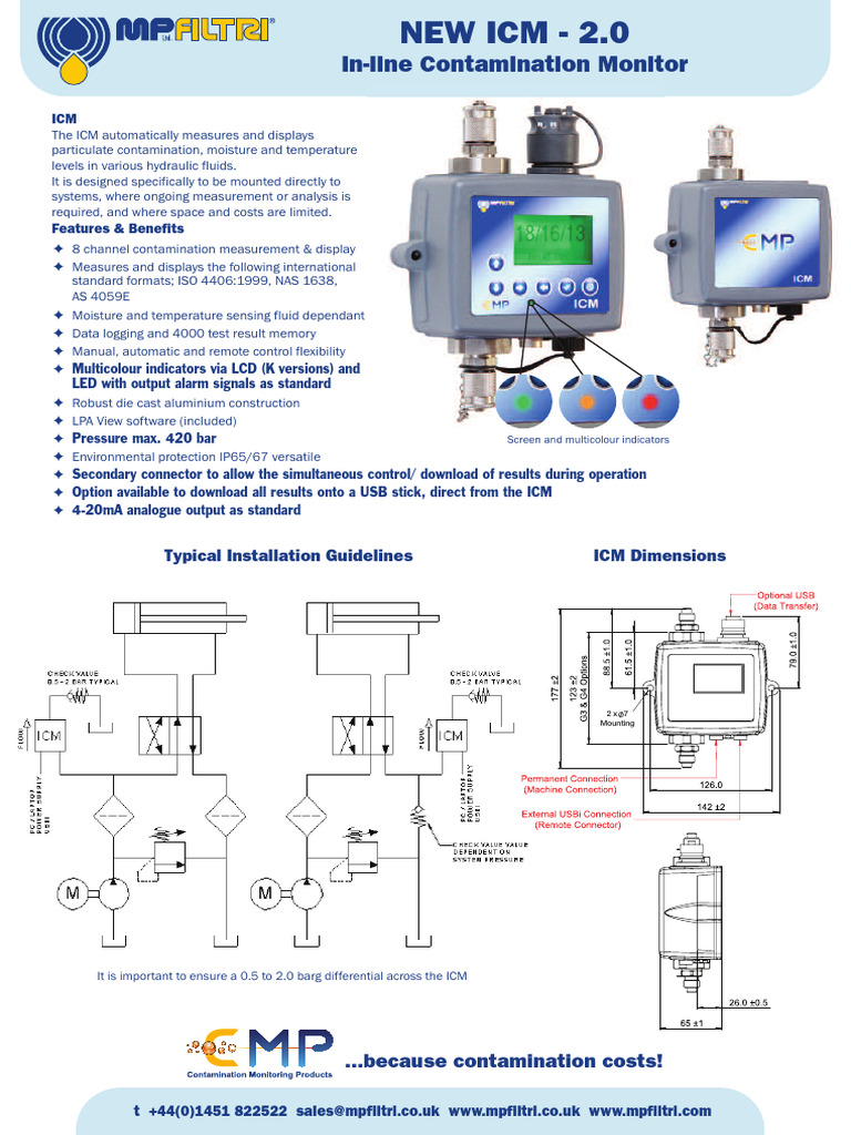 icm-inline-particle-counter | PDF | Computer Monitor | Electrical Engineering
