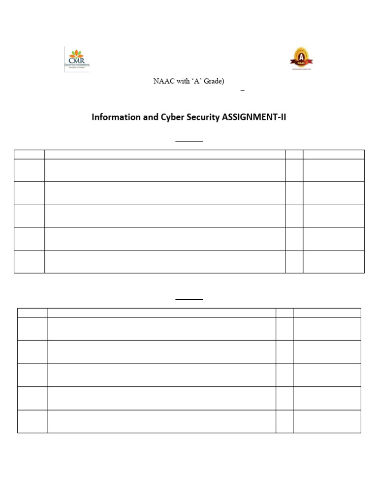 ICS Assignment II Questions | PDF | Computer Security | Security
