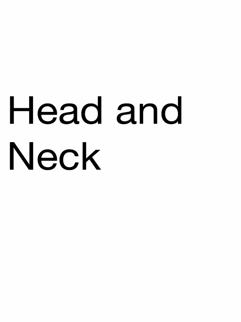 1 Head and Neck Notes | PDF