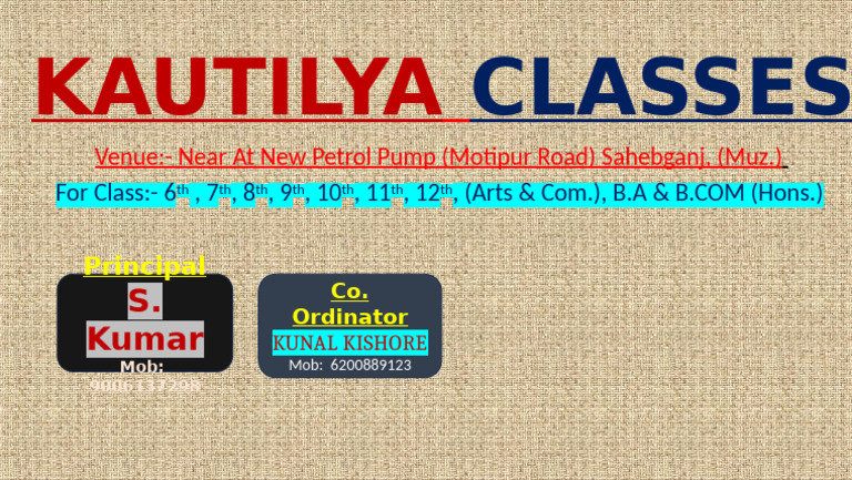 Kautilya Classes | PDF
