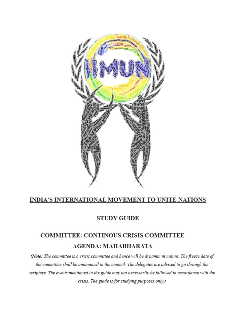CCC - Continuous Crisis Committee - Mahabharata | PDF | Mahabharata ...