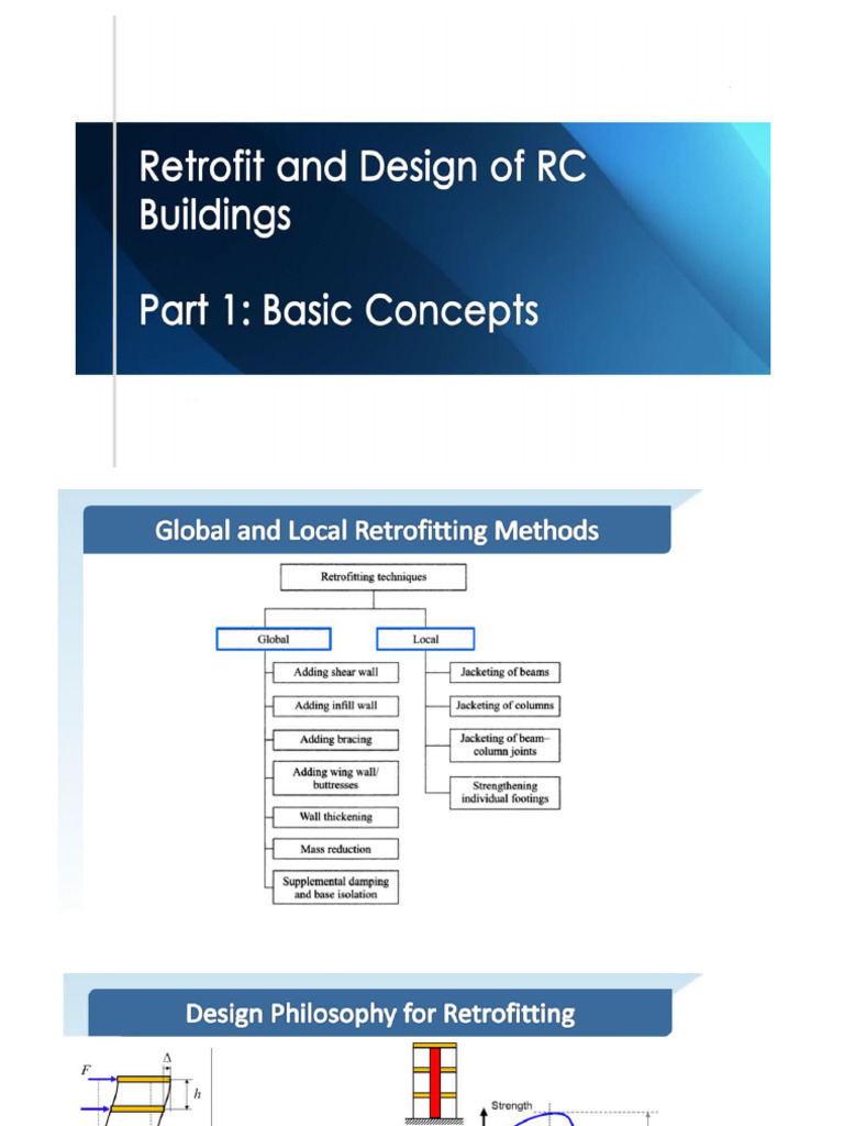 Lec 4 Basic Concept of Retrofit and Design of RC Structures | PDF