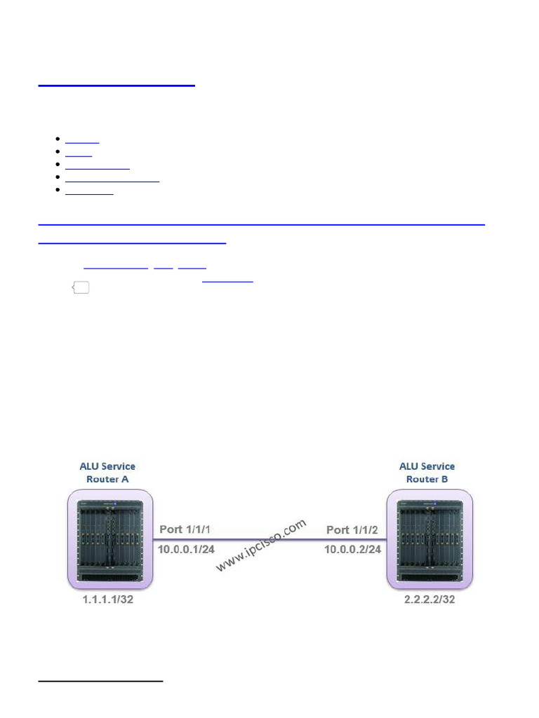 MPLS Label Distribution Protocol, LDP - Part 3 (Configuration On Alcatel-Lucent Routers) | PDF ...