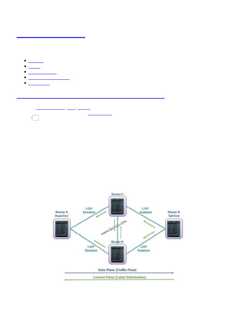 MPLS Label Distribution Protocol, LDP - Part 2 | PDF | Networking ...