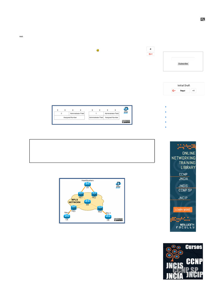 Route Distinguisher and Route Target - Initial Draft - Cisco Networking ...