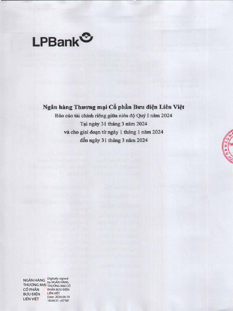 LPB Bao Cao Tai Chinh Q1 2024 CA | PDF