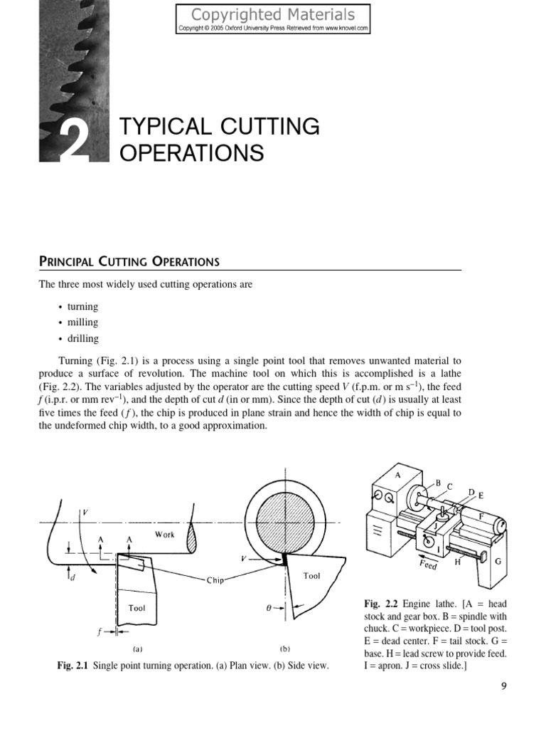 Overview of Cutting Operations | PDF | Metalworking | Industrial Processes