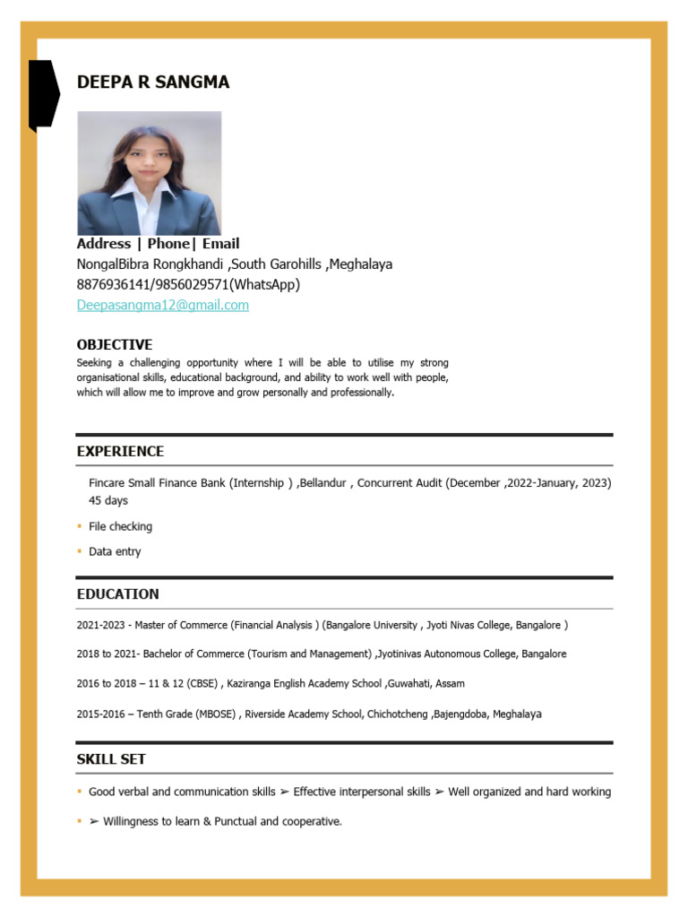 Resume Deepa | PDF