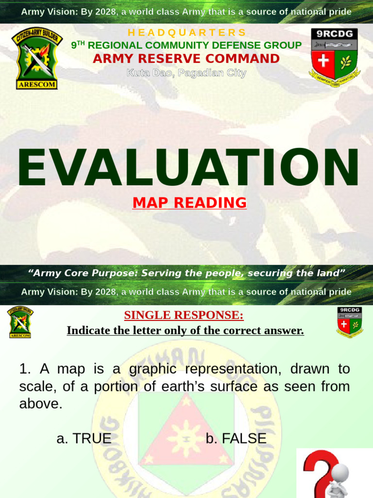 Evaluation Map Reading | PDF | Map | Cartography