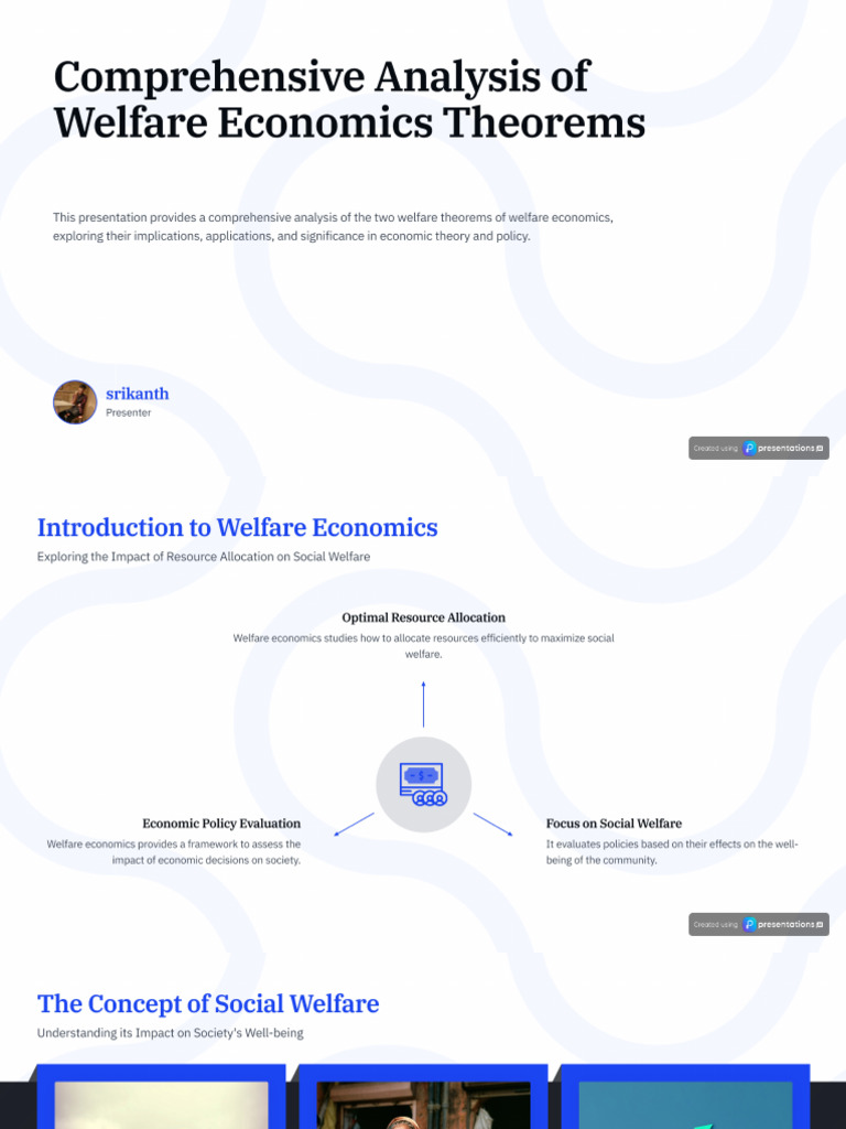 Analysis of Welfare Theorems in Economics | PDF