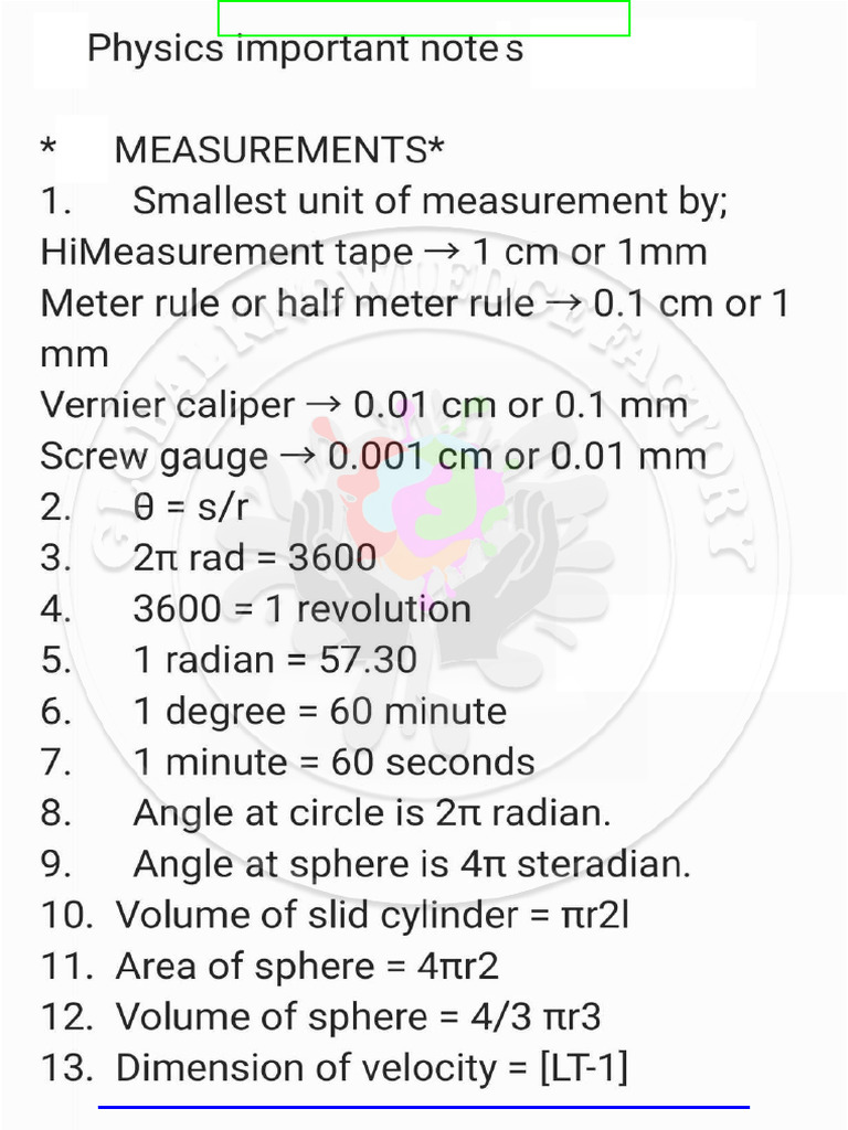 SSC Physics Notes PDF Guide | PDF