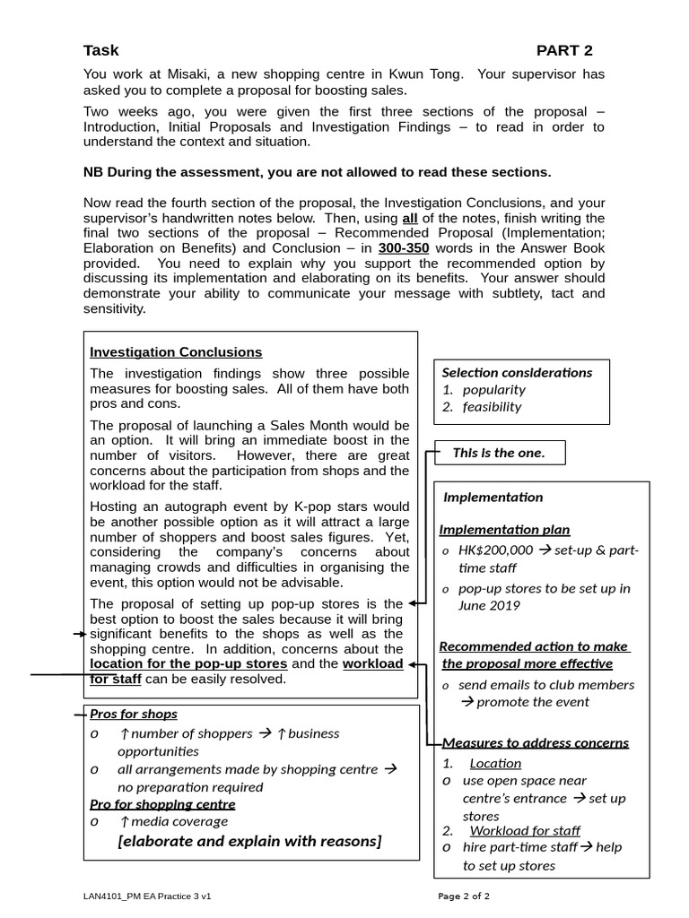 PM - EA Practice 3 Misaki Pop-Up Stores Part 2 | PDF