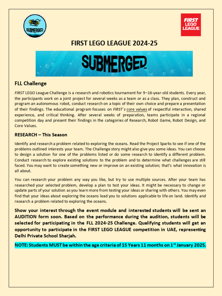 First Lego League 2024-25 | PDF