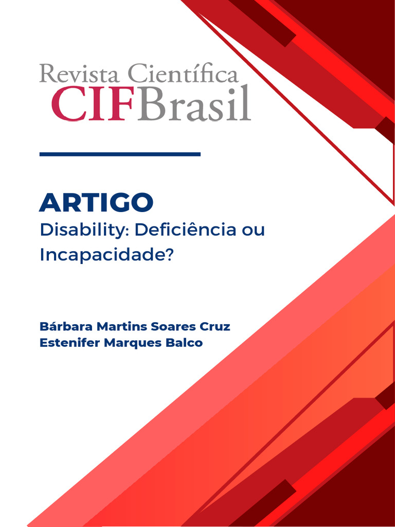 Disability: Deficiência Ou Incapacidade? | PDF | Traduções | Sociologia