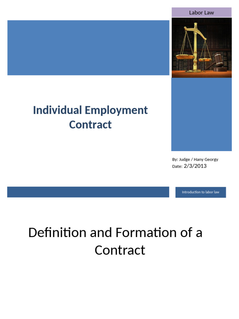 Individual Employment Contract | PDF