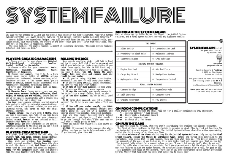 Systemfailure Printerfriendly | PDF