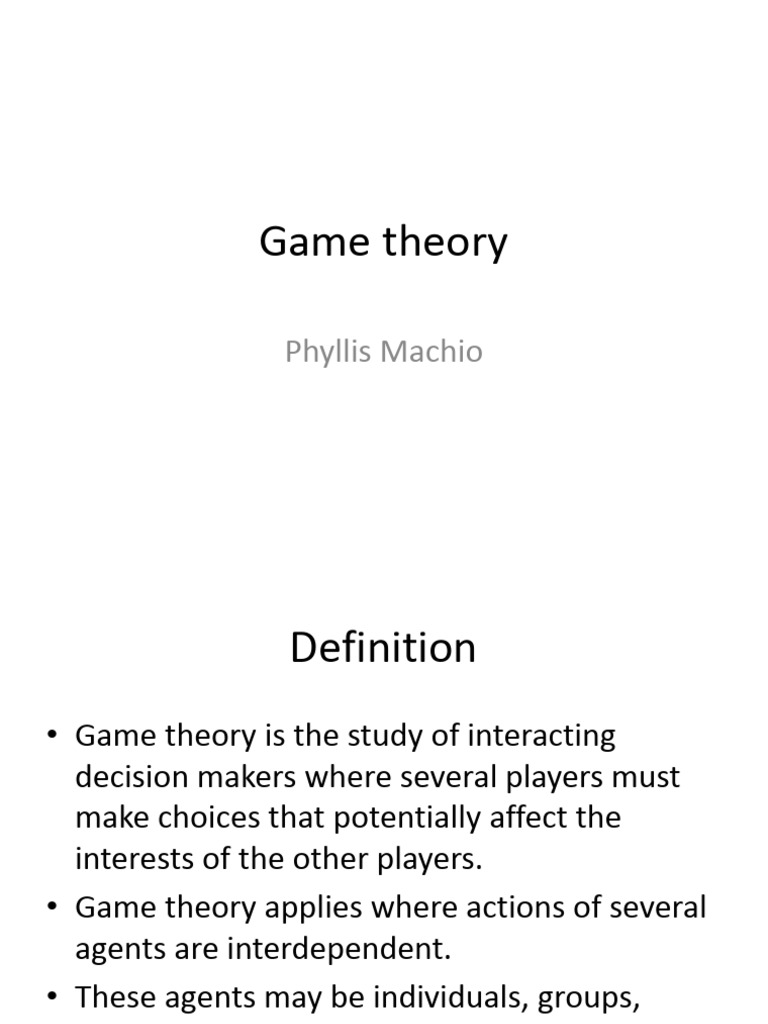 Game Theory - Complete Notes | PDF | Game Theory | Mathematical Economics