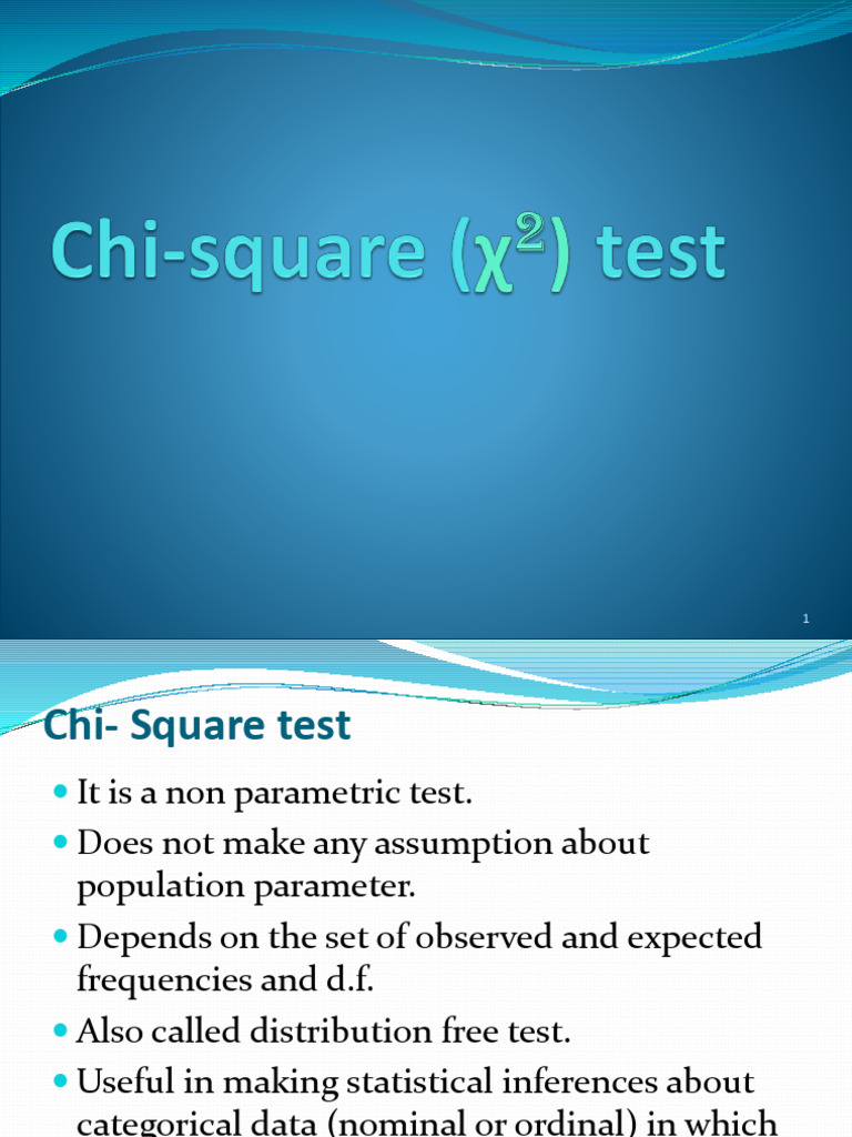 Chi-Square Test: Applications & Procedures | PDF | Chi Squared Test ...