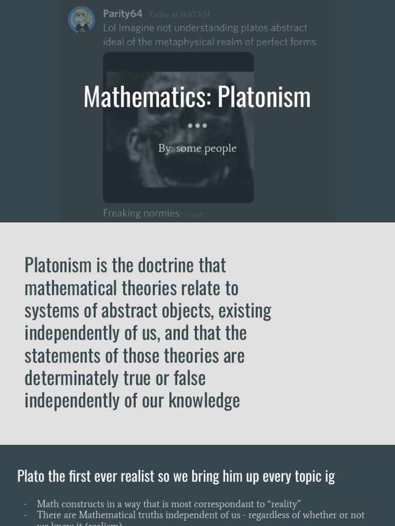 Mathematics - Platonism | PDF