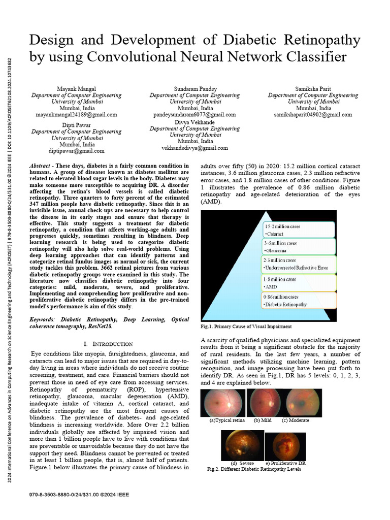 Diabetic Retinopathy Detection Using CNN | PDF | Visual Impairment ...