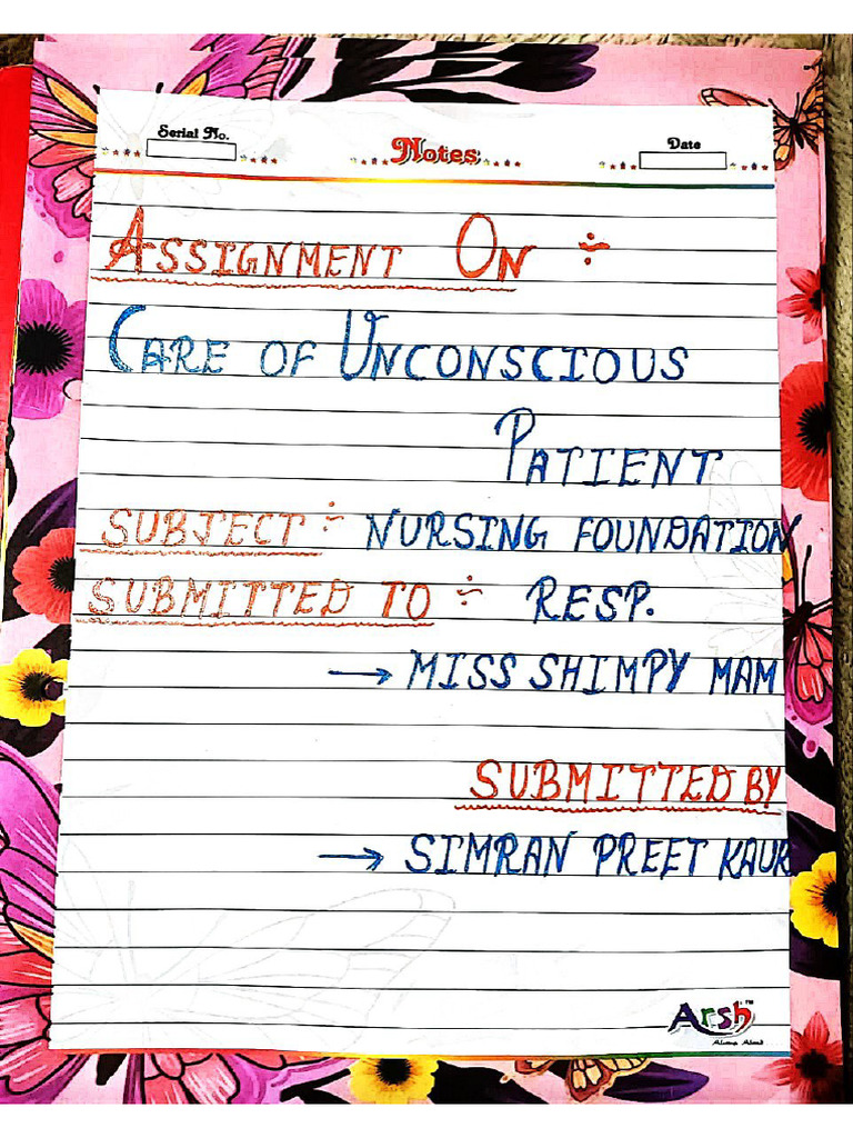 Assignment .... Care of Unconscious Patient | PDF