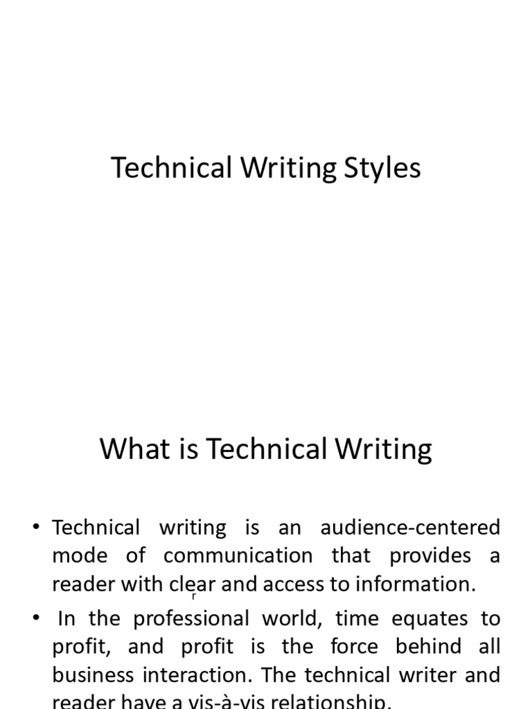 Technical Writing Styles 12 | PDF | Communication | Linguistics
