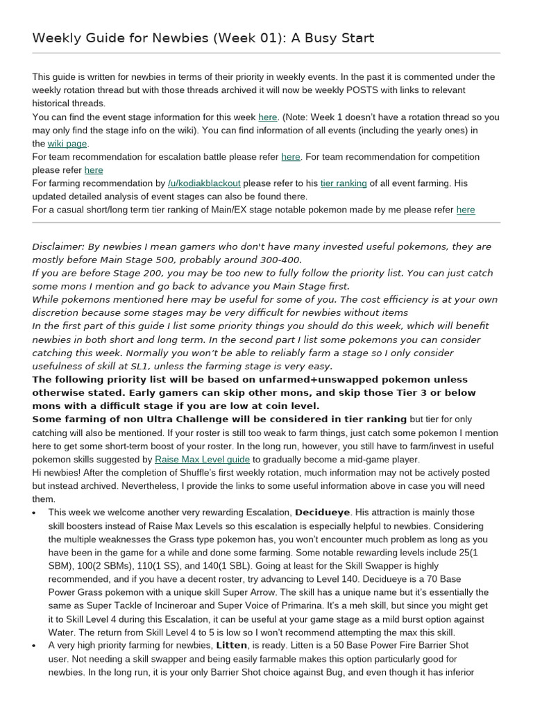 Weeks Guide 1.0 - Cuberking | PDF