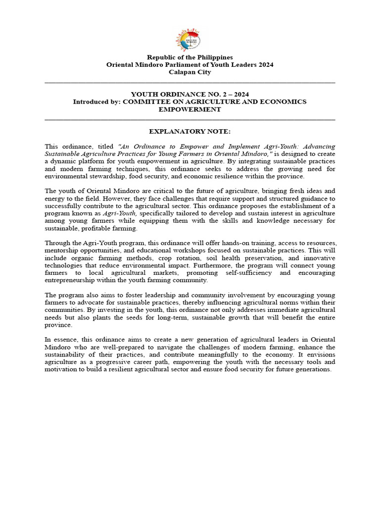 Akk Ordinance | PDF | Sustainable Agriculture | Sustainability