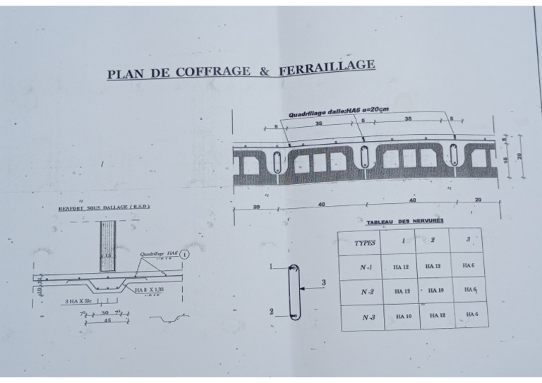 Plan de Coffrage Et Ferraillage PDF | PDF