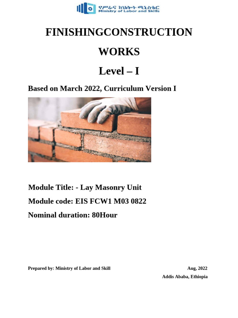 M03 Masonry Unit | PDF