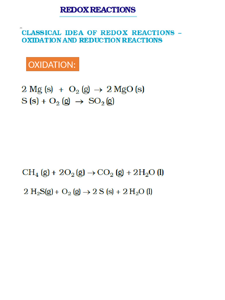 Redox Reactions | PDF